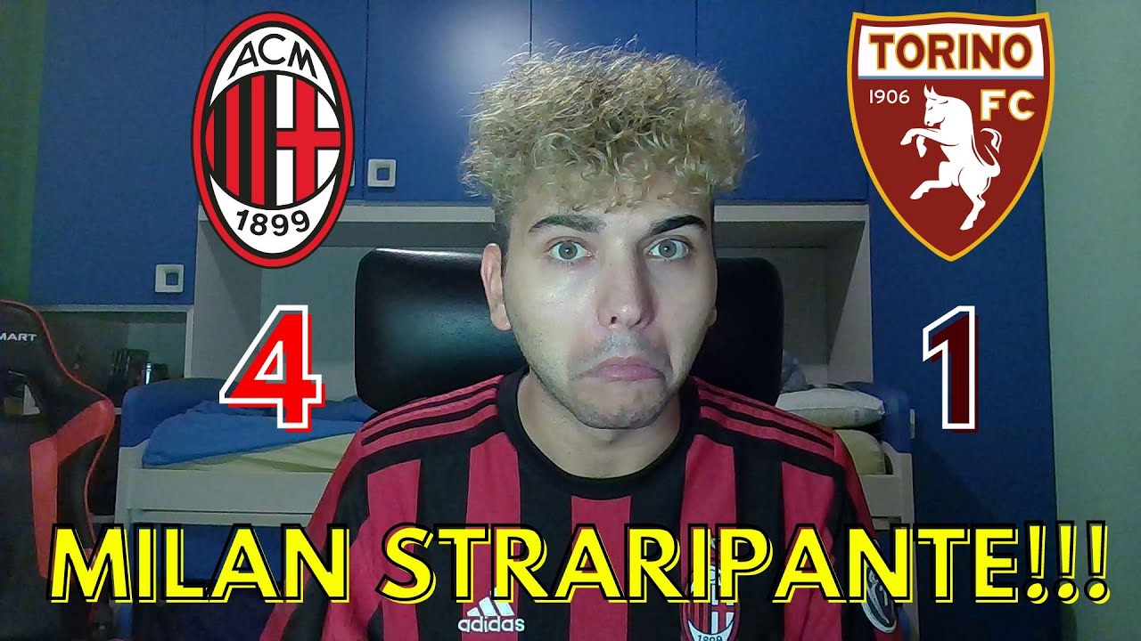 UN GRAN BEL MILAN DIVERTENTE!!! VANNO A 100 ALL'ORA!!! MILAN 4-1 TORINO ...