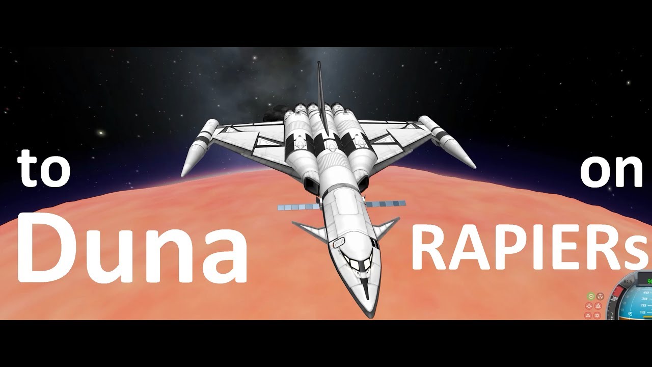 KSP 1.5 - SSTO to Duna and back using only RAPIER engines - YouTube