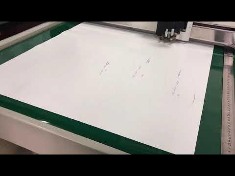 Handbag clothing footwear patterns grading cutting plotter machine - YouTube