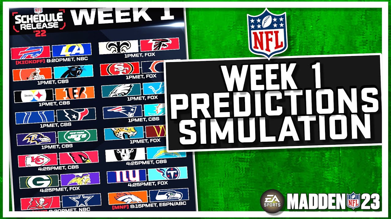 NFL Week 1 Predictions 2022 | Simulation | 2022 NFL Season - YouTube