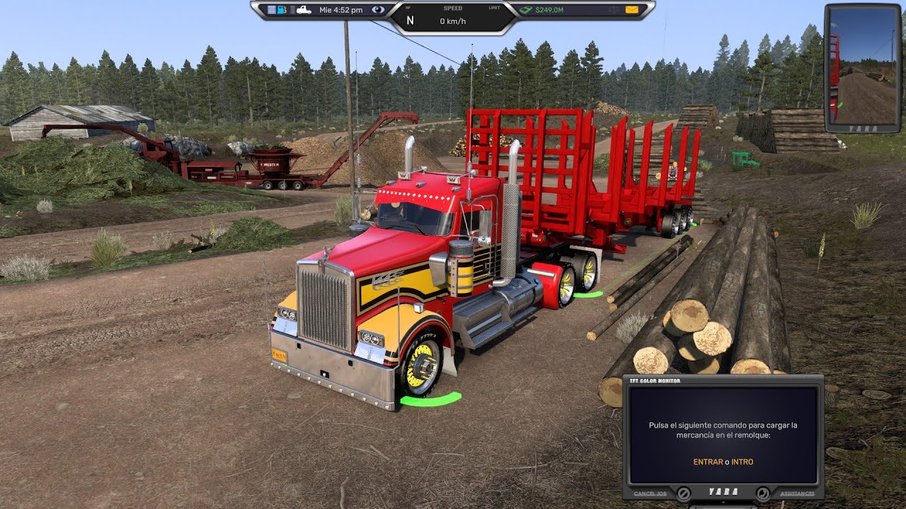MAPA MARIO 1.51 ATS /AMERICAN TRUCK SIMULATOR /CARGA DE MADERA kENWORTH ...