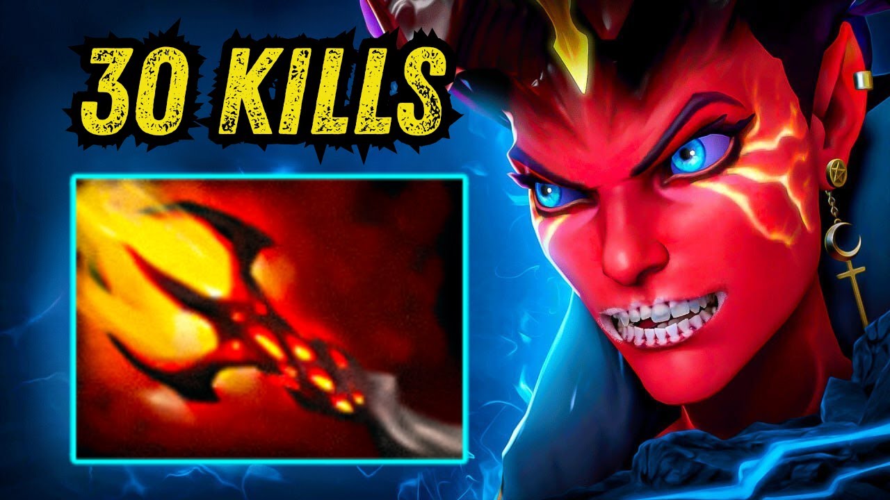 Insane Burst Magical Damage Queen of Pain 30Kills 0Death Dagon + Kaya ...