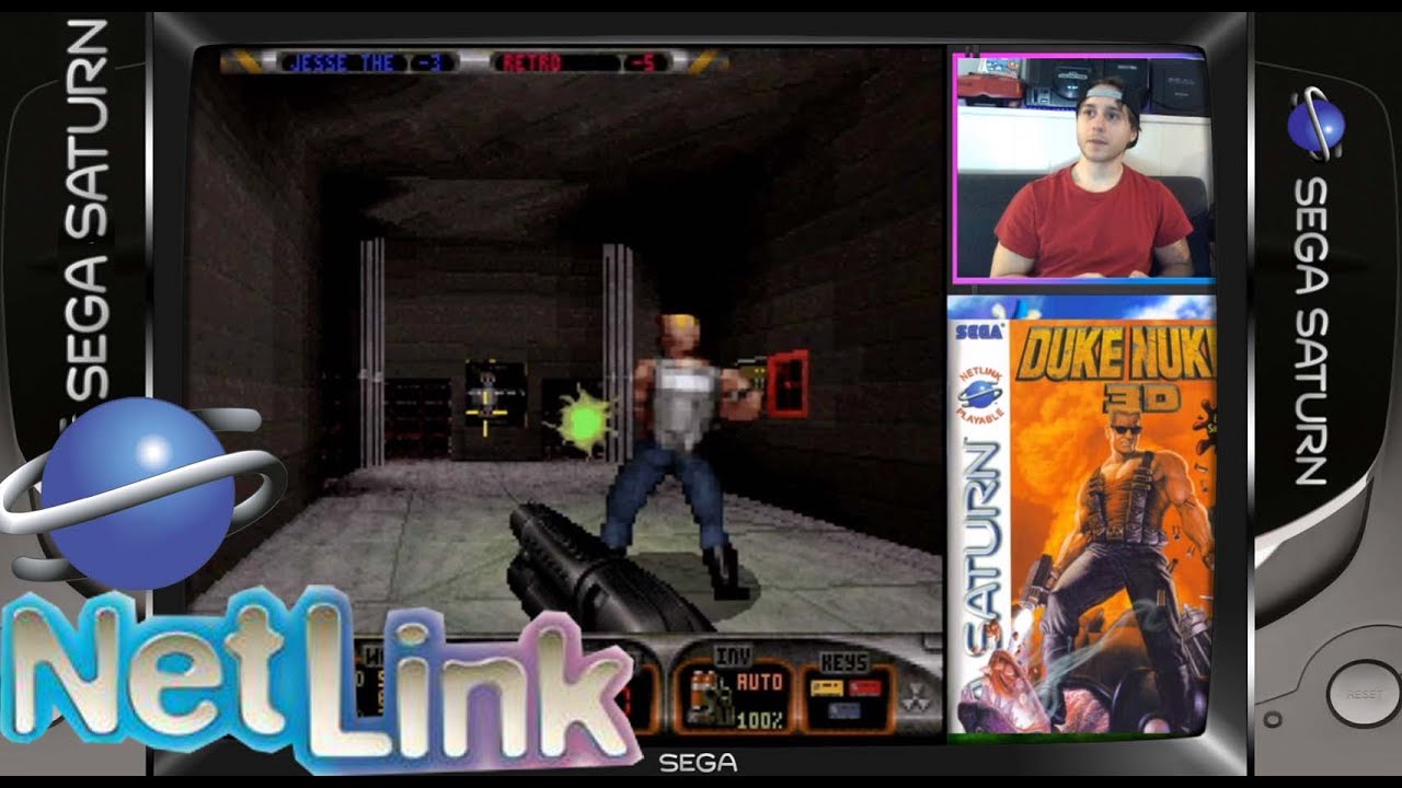Sega Saturn Netlink Match #3 | Duke Nukem 3D | Online Multiplayer ...