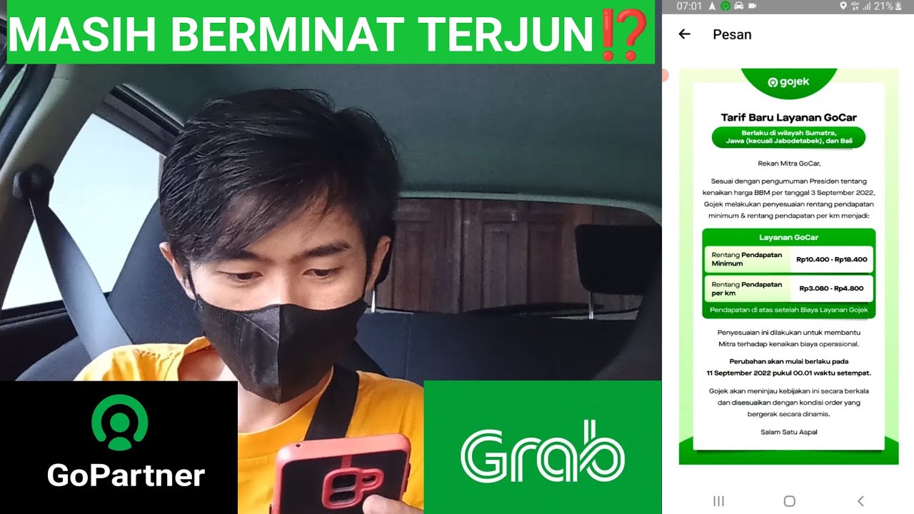 Tarif baru layanan gocar & grab car | online pagi sortir lagi - YouTube