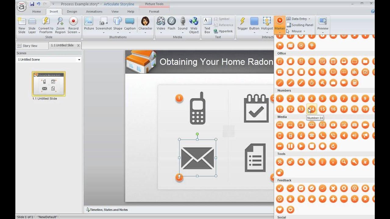 Articulate Storyline tutorial: Using markers to create a process ...
