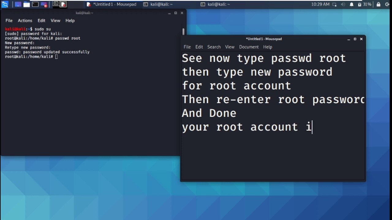 Add Root User In Kali 2020 1 YouTube Add Root User In Kali 2020 1 YouTube