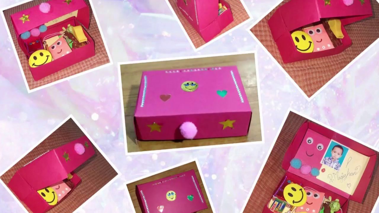 How to make Gift Box | 5 minute Craft | Giftbox using paper | Giftbox ...