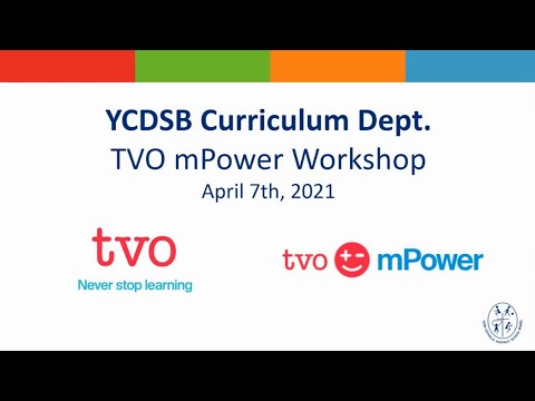 TVO mPower Workshop for YCDSB Educators - YouTube