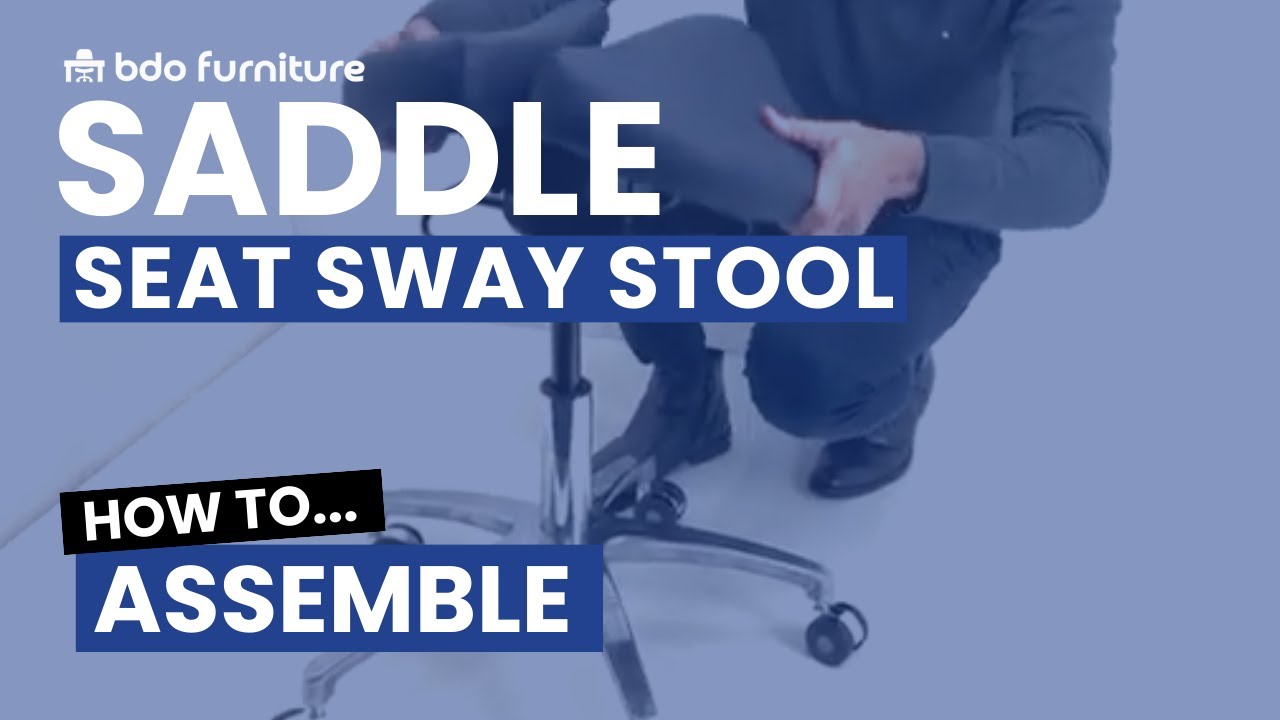 How To Assemble The Saddle Seat Gas Lift Stool with Ergonomic Sway ...