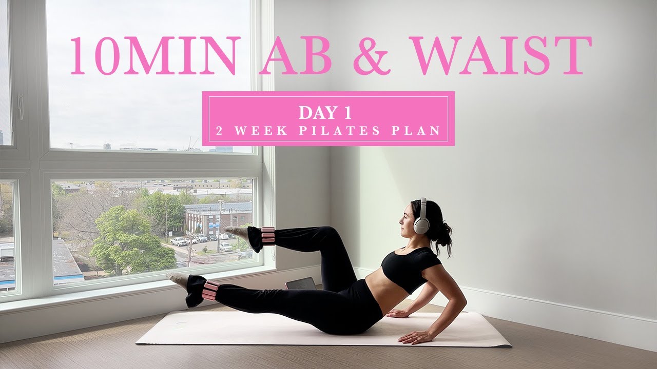 10MIN Toned Ab & Waist Pilates // DAY 1 - 2 Week Pilates Challenge ...