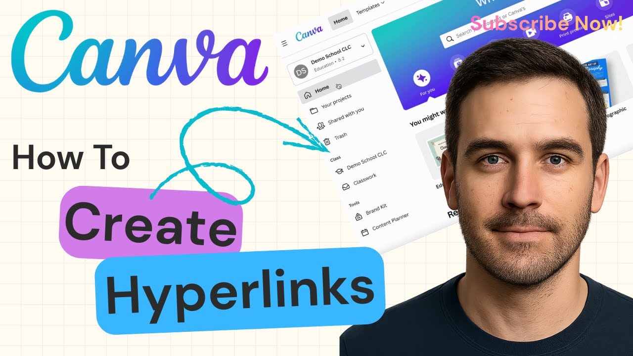 How To Create Hyperlinks In Canva | Canva Tutorial 2025 - YouTube