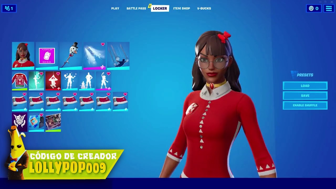 Fortnite Christmas Isabelle Showcase Free Skin Winterfest 2021 - YouTube