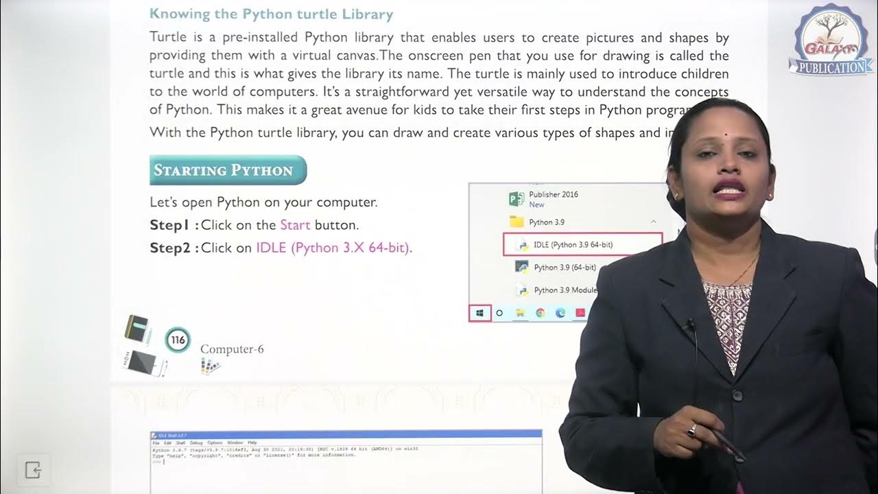 GALAXY PUBLICATION LEARNING COMPUTER CLASS 6 CHAPTER 11 PYTHON TURTLE THE PROGRAMMER - YouTube