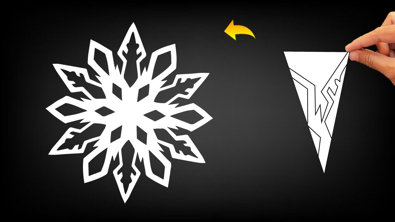How to cut a snowflake out of paper easy, paper cutting snowflake ...
