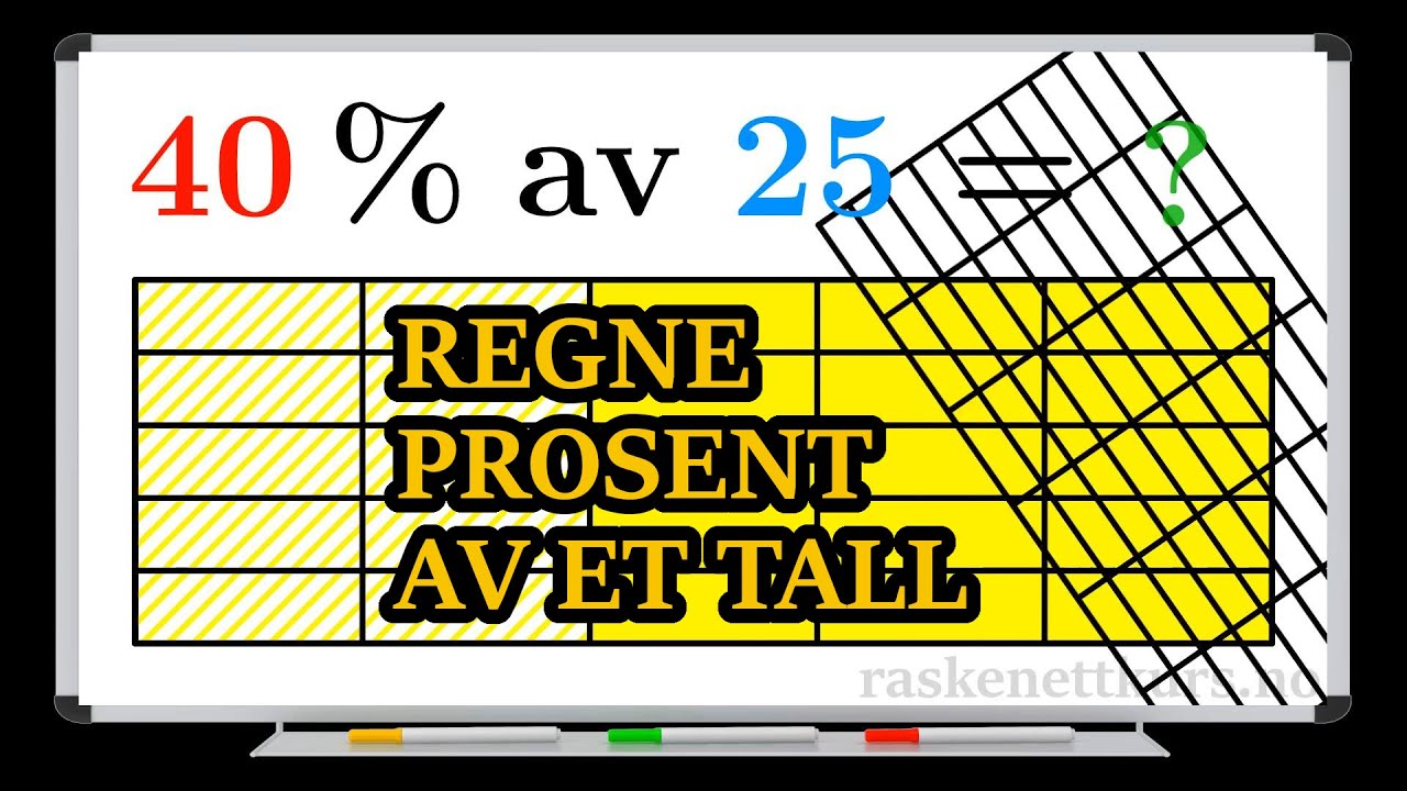 Eksempel: Regne prosent av et tall - YouTube