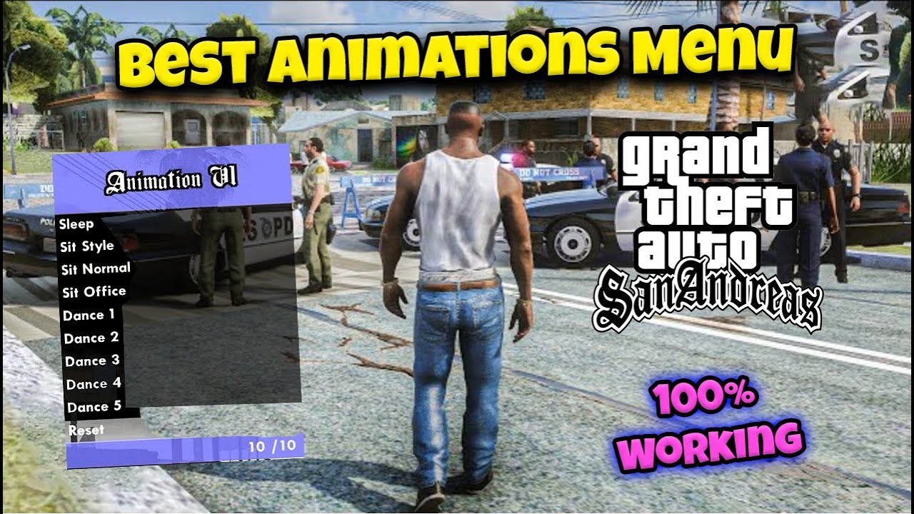 How to install the Best Animation menu for GTA San Andreas - YouTube
