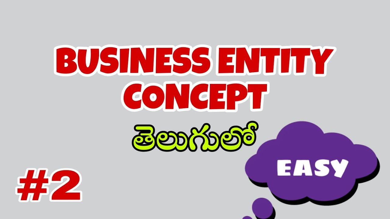 Accounting principles || Business entity concept || Class 2 - YouTube