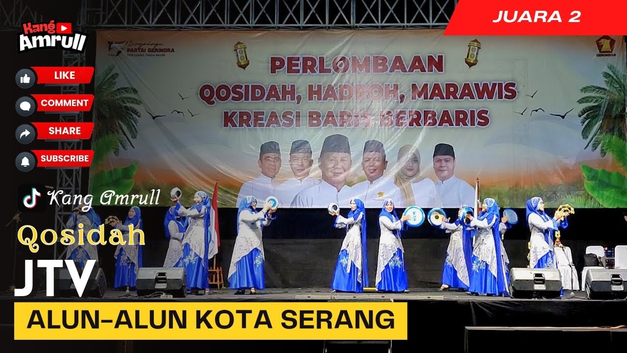 KEREN‼️|| JUARA 2 QOSIDAH JTV || HUT PARTAI GERINDRA KE-17 || AT ALUN ...