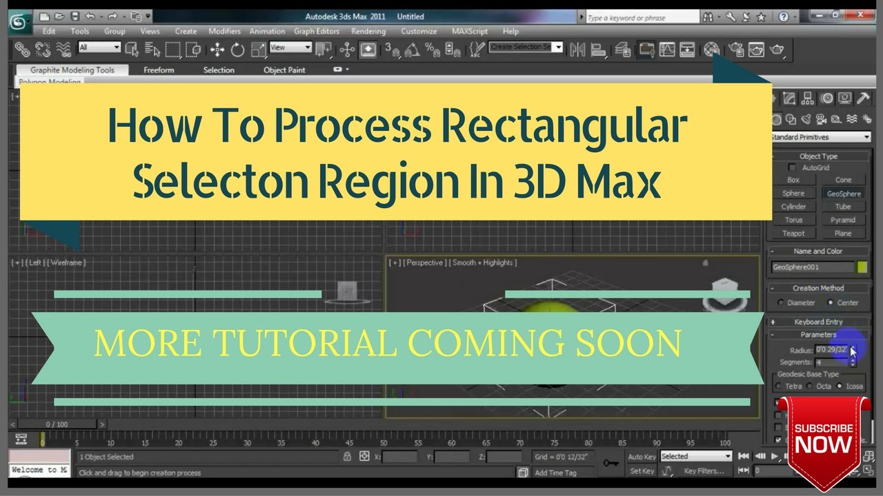 How To Process Rectangular Selecton Region In 3D Max - YouTube