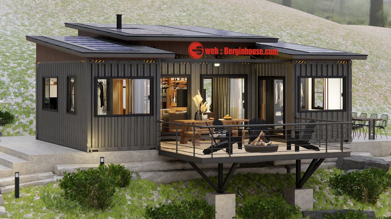 Shipping Container House | Amazing DIY Container House - YouTube