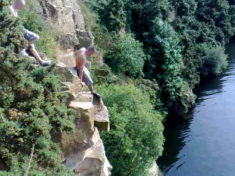 front flip off the parbold quarry big 1 - YouTube