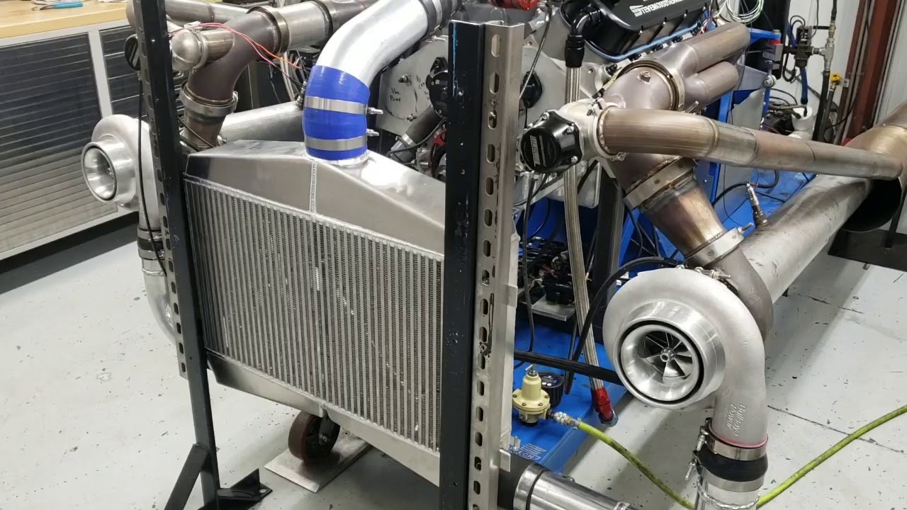 Pump gas daily driver twin turbo BBC. - YouTube