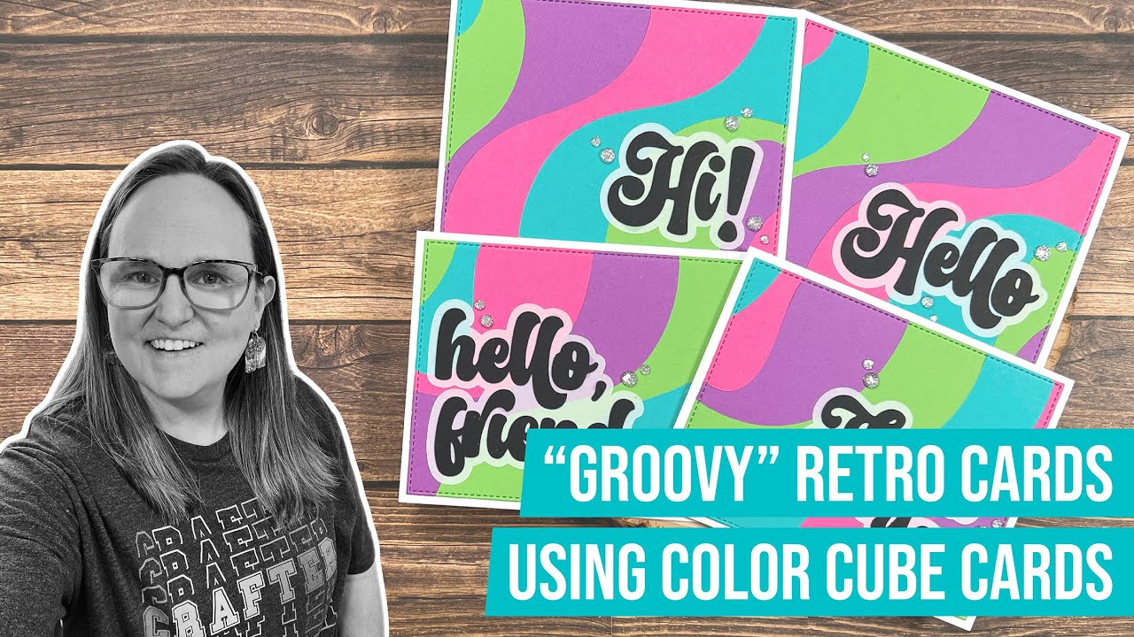 Let's Get Crafty LIVE 🔴 Making GROOVY Retro-Style Cards with Color Cube ...