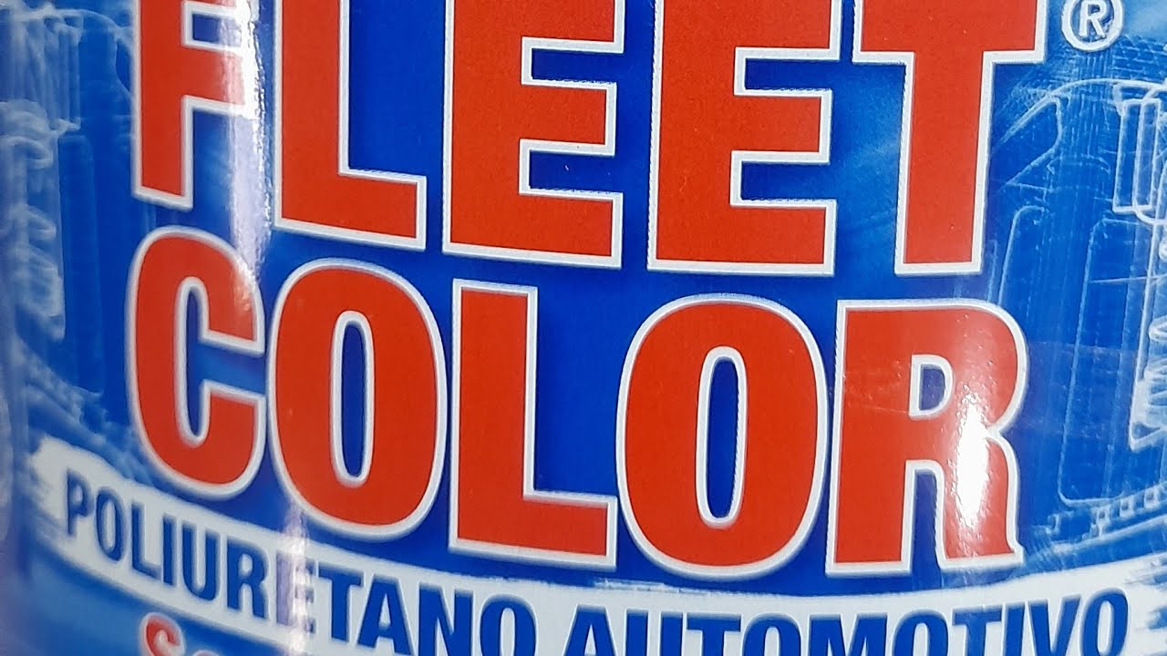 Aplicação de tinta PU, esmalte fleet color, aplicado com pistola ...