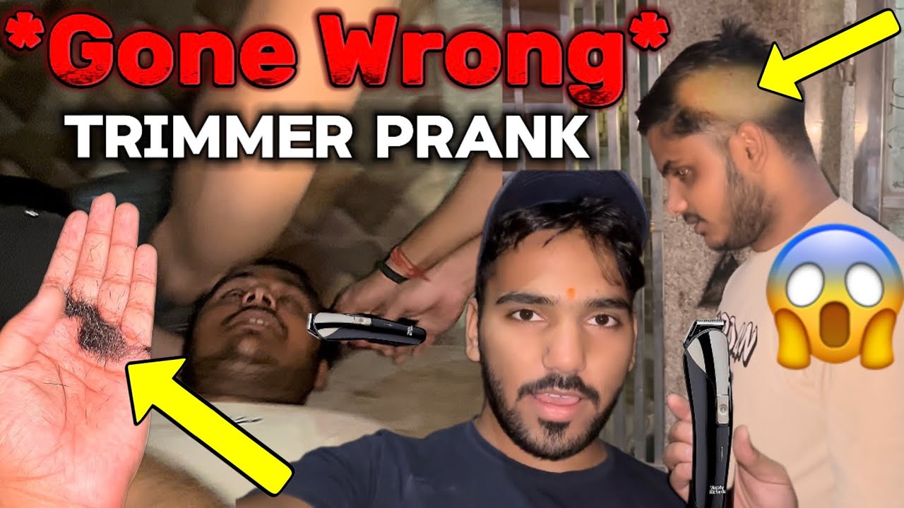 Head Shaving Prank On Friend 😱 | Hair Cutting Prank On Friend | Trimmer ...