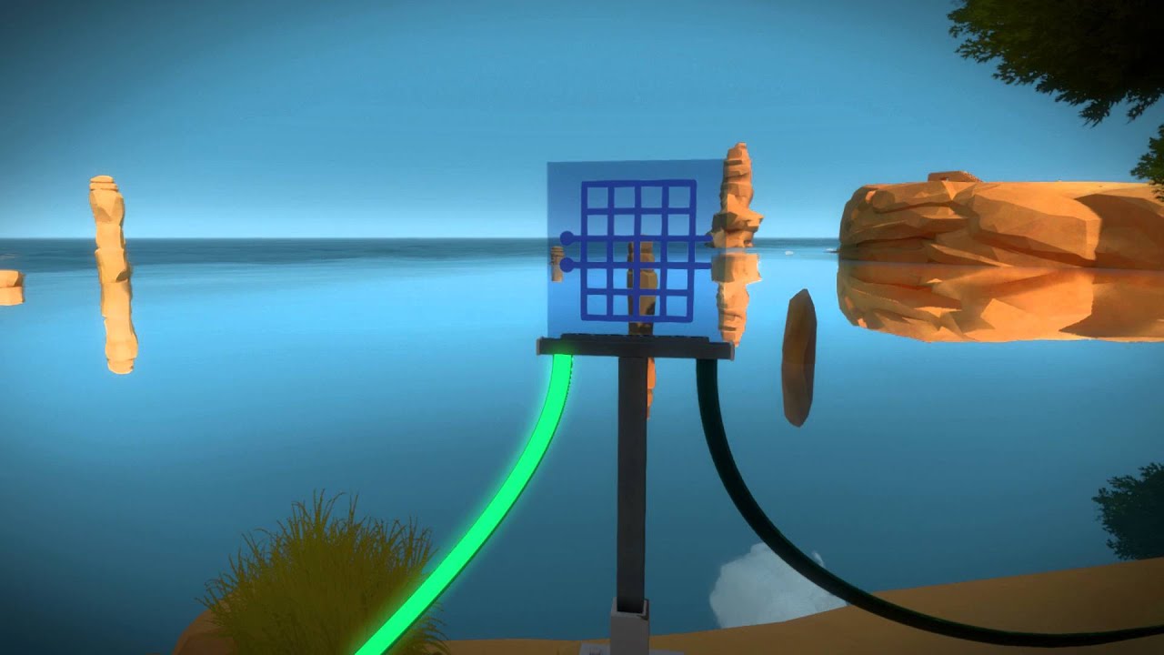 The Witness - Symmetry Area: #4 Trace 4 Rocks in Background Line Puzzle ...