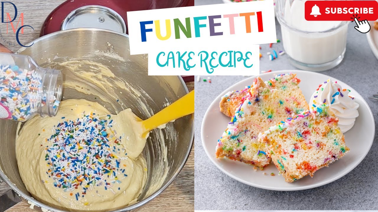 FUNFETTI Cake Recipe| Yummy Cake with sprinkles! - YouTube