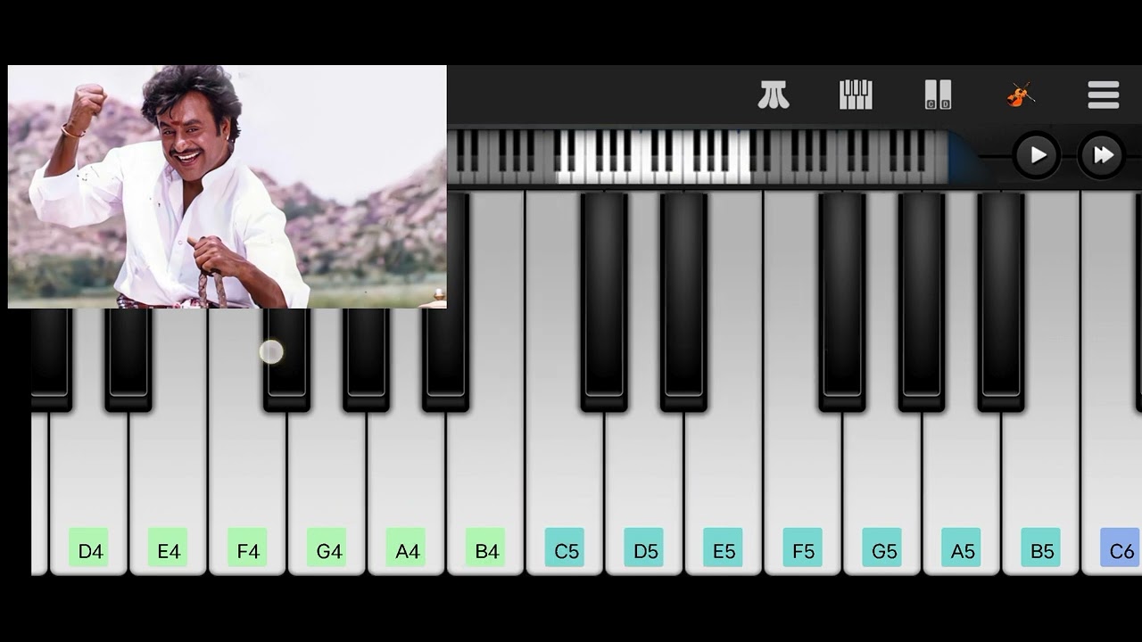 Oruvan oruvan muthalali|Muthu|bgm|keyboard|cover|notes| - YouTube
