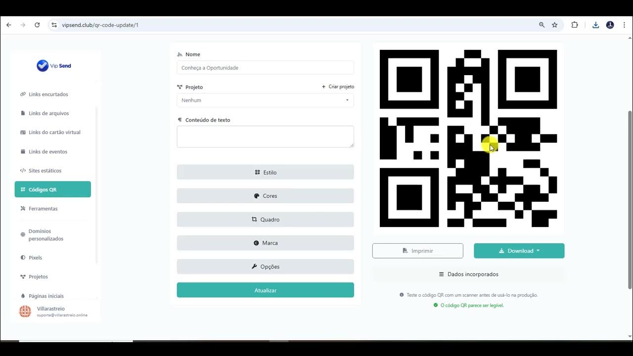 CRIANDO QR CODE Vip Send 01 - YouTube