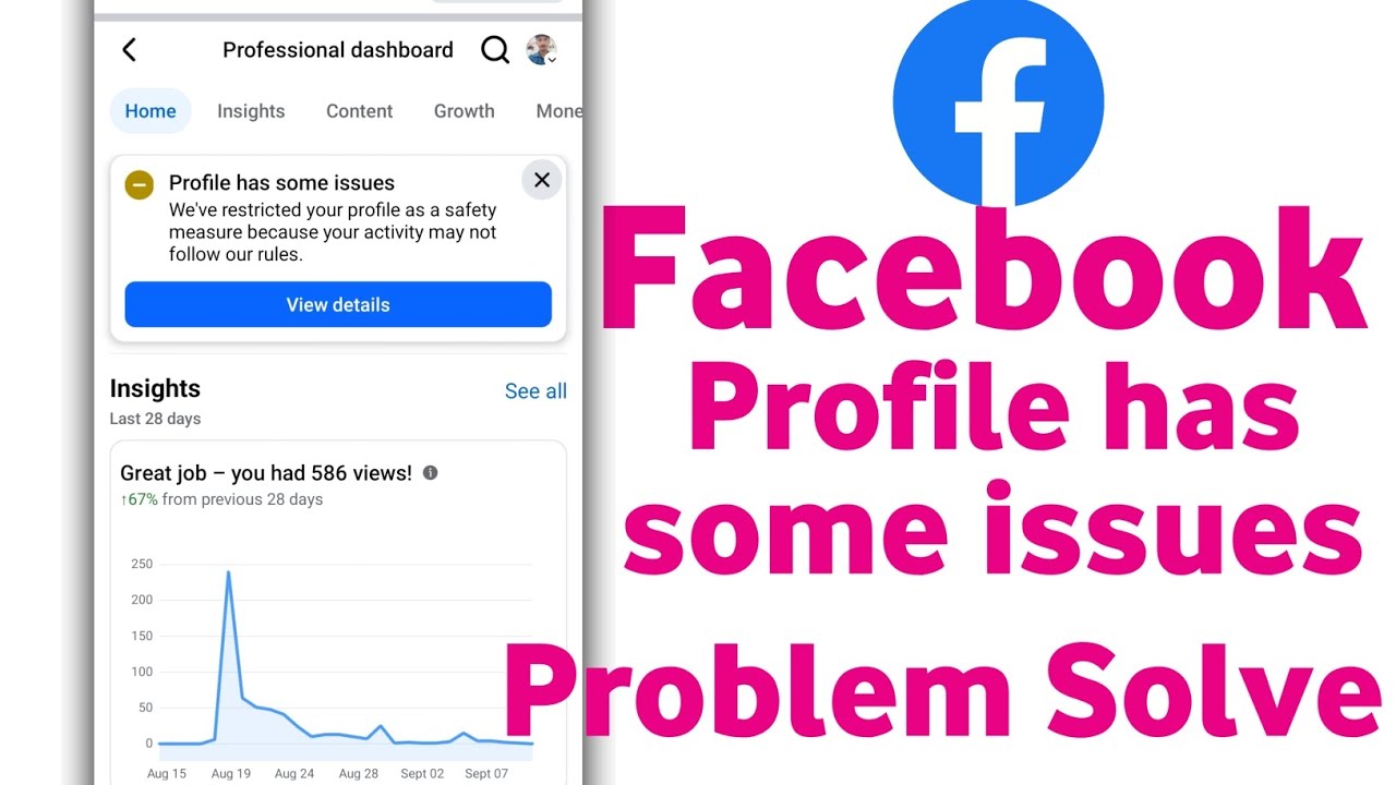 facebook profile has some issues problem solve, how to solve profile ...