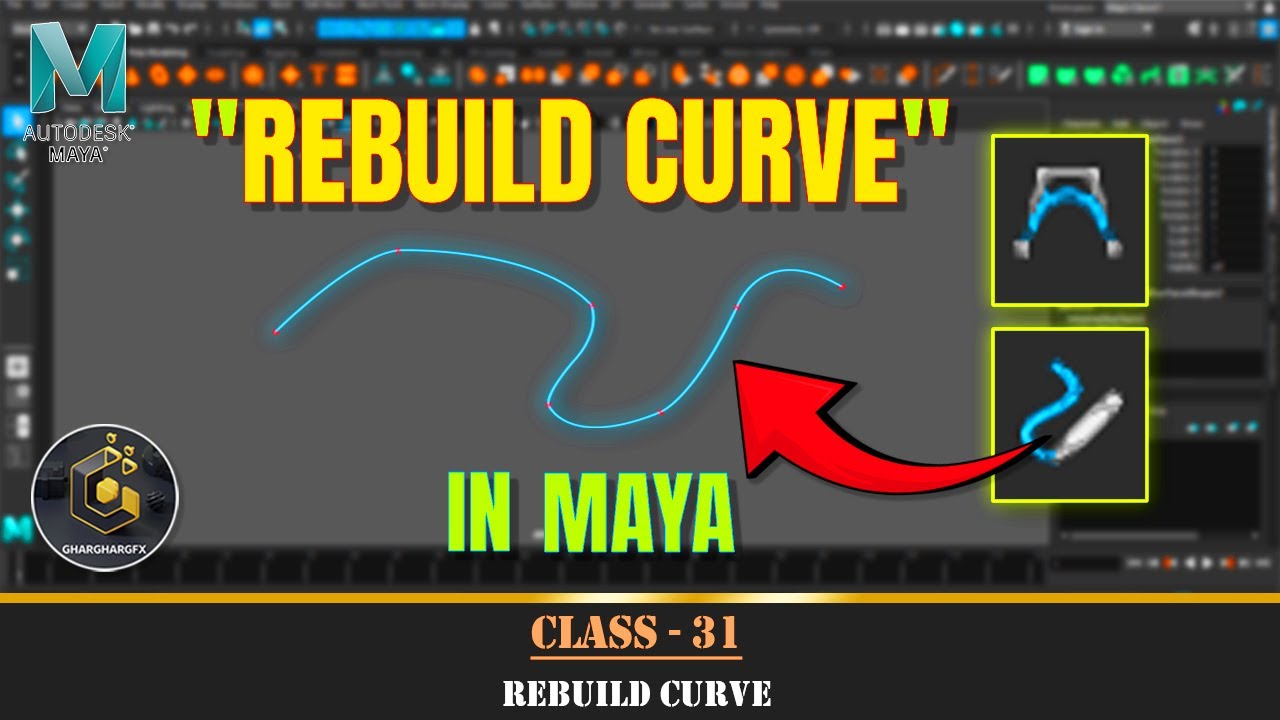 (VERY EASY)Class31 |"The Smart Way to Rebuild Curves in Maya (Beginners ...