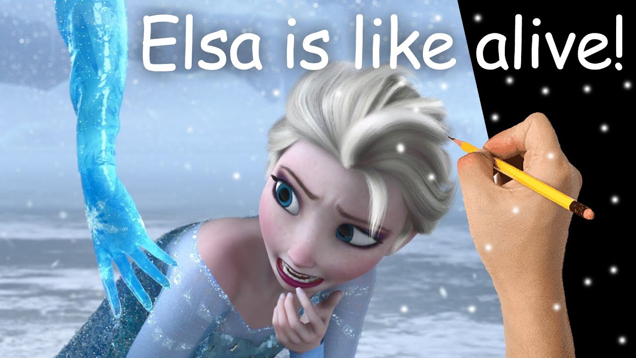Elsa Frozen ️ Lifelike Pose Tutorial 💎💎💎How to Draw from a Live Model ...