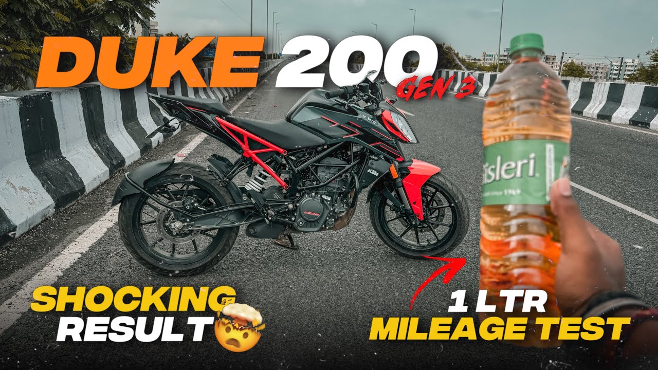 New Duke 200 High Speed Mileage Test 🔥| Updated KTM Duke 200 1L Mileage ...