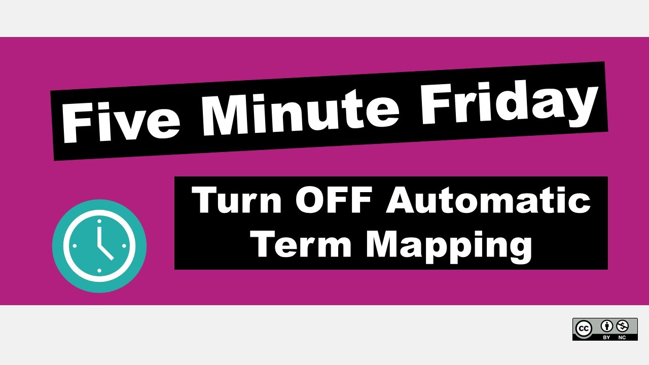 How to TURN OFF AUTOMATIC TERM MAPPING in PubMed | Five Minute Friday ...