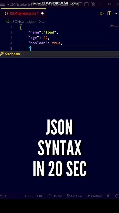 😍 Json Tutorial For Beginners Json In Javascript Shorts Javascript Json Programming Youtube