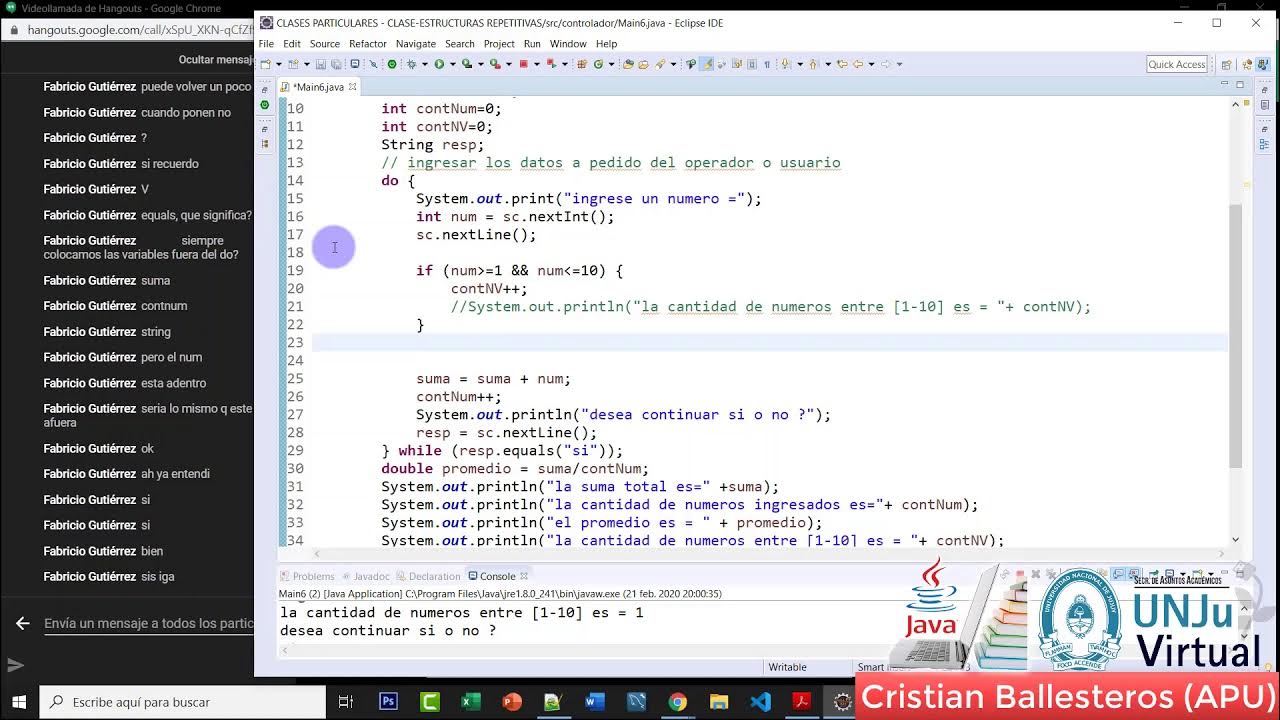 Uso de la estructura DO WHILE en JAVA Clase Online PARTE 4/5 - YouTube