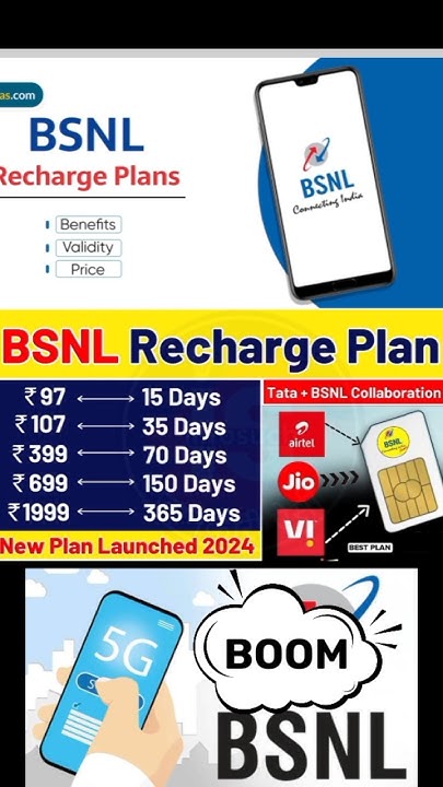 BSNL Recharge Plan2024 💯 BSNL 5G SIM Card #shorts #bsnl #bsnl_best_recharge #telecom - YouTube