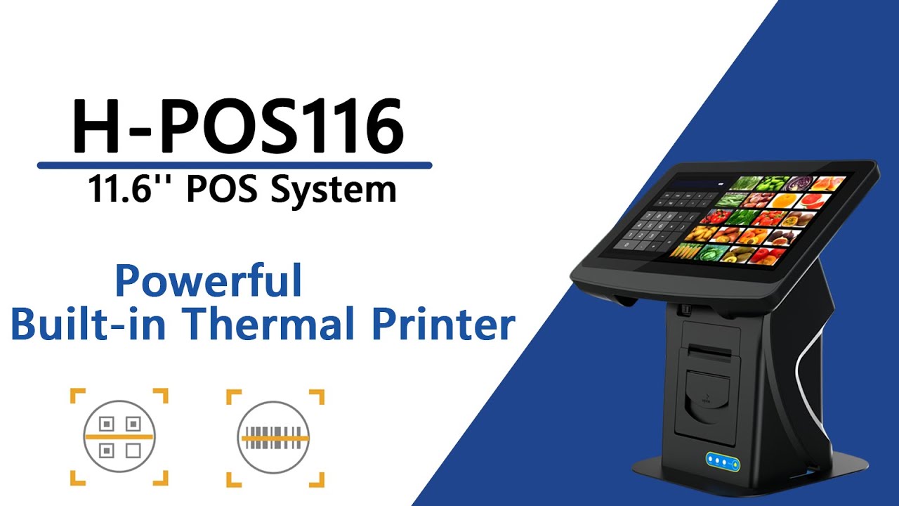 TOTALPOS H-POS116 Touch Screen POS system With 58mm printer and LED ...