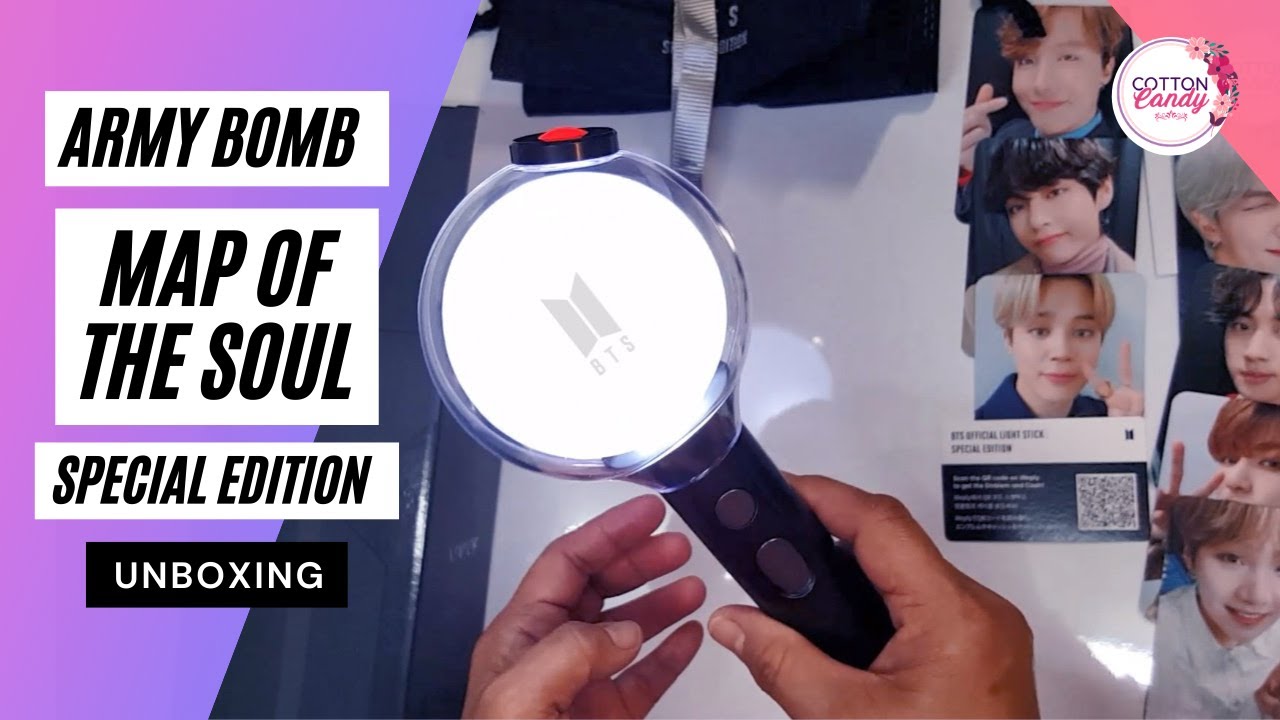 BTS Army Bomb Map Of The Soul Special Edition Unboxing | Cotton Candy ...