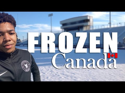 Playing Soccer On A Frozen Field In Canada - YouTube