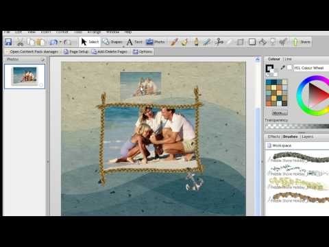 Digital Scrapbooking Tutorial - Creating a pop out effect - YouTube