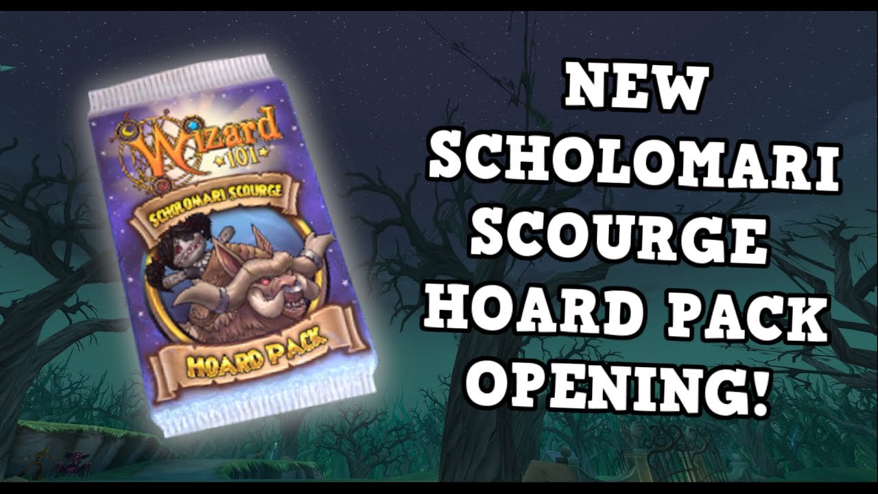Wizard101 : NEW SCHOLOMARI SCOURGE HOARD PACK OPENING! - YouTube