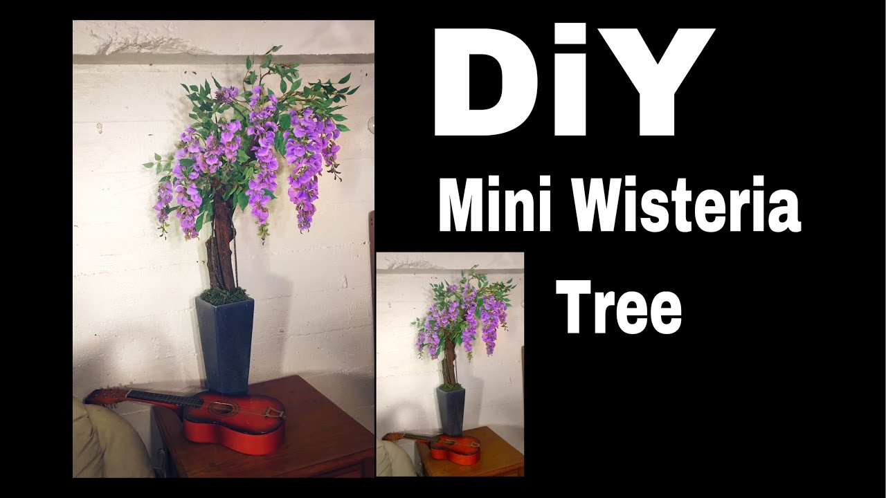 DIY MINIATURE WISTERIA TREE CRAFT/ PROJECT #11 - YouTube