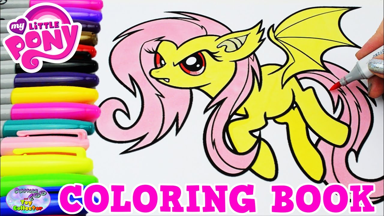 My Little Pony Coloring Book MLP Flutterbat Fluttershy Episode Surprise ...