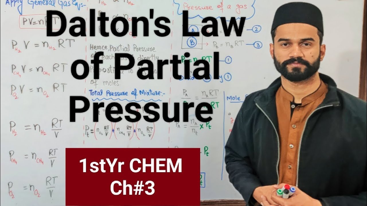 Dalton's Law of Partial Pressure | 1st year Chemistry Chapter No. 3 ...