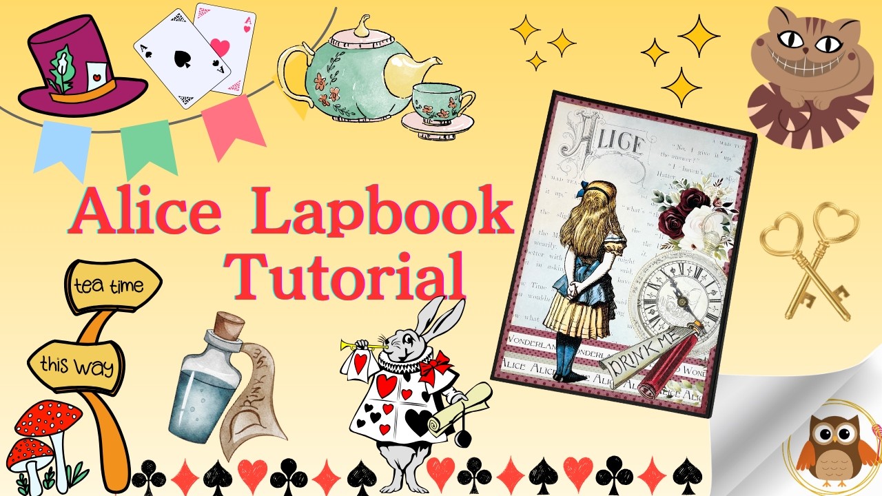 Alice Lapbook Tutorial with a Cutting Guide - YouTube